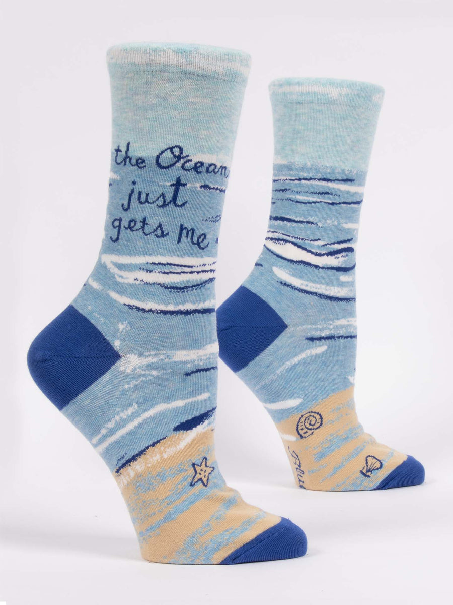 The Ocean Just Gets Me. W-Crew Socks – Blue Q