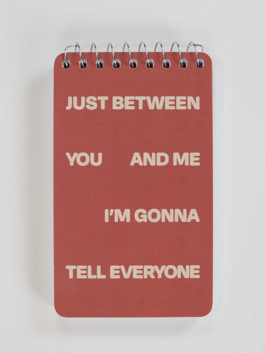 Just Between You And Me I'm Gonna Tell Everyone 3x5 Spiral Notebook ...