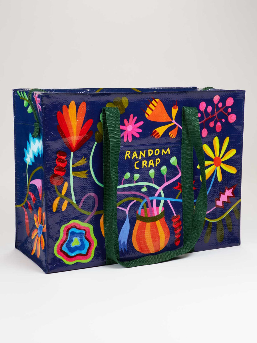 Random Crap Shoulder Tote – Blue Q