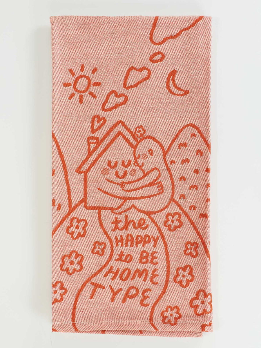 The Happy To Be Home Type Dish Towel – Blue Q